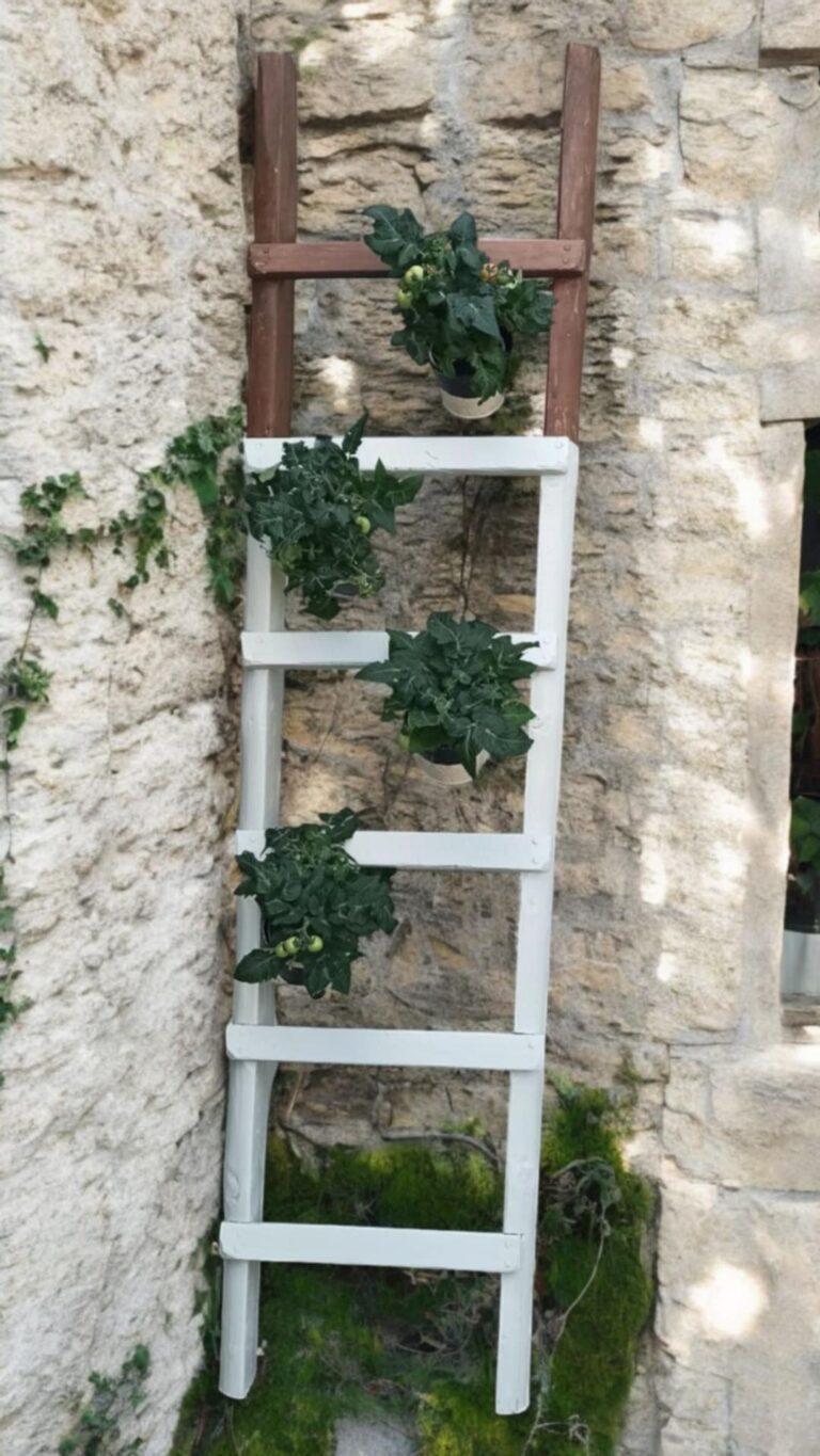 Leiter Holzleiter Pflanzleiter Kräuterleiter Shabby Garten Edwin - jm-creative.dk