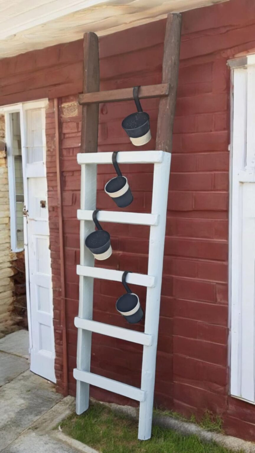 Leiter Holzleiter Pflanzleiter Kräuterleiter Shabby Garten Edwin - jm-creative.dk